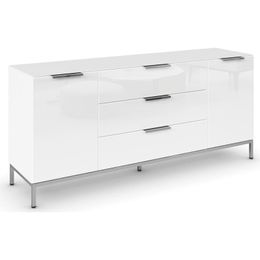 Rauch Kombikommode &raquo;Kommode T&uuml;rkommode Sideboard Kombikommode FLIPP mit Glasfront&laquo; Breite 160 cm mit 2 Einlegeb&ouml;den, 2-t&uuml;rig, 3 Schubladen, Soft-Close