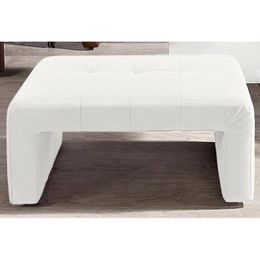 exxpo - sofa fashion Hockerbank &raquo;Barista Hockerbank mit hoher Bodenfreiheit&laquo; Sitz gepolstert,Breite ca.100 cm wei&szlig; Carabu (50%Polyester, 35%Polyacryl,