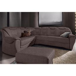 Sit & More SIT&MORE Ecksofa »Benson L-Form« wahlweise mit Bettfunktion dunkelbraun