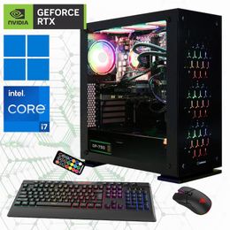GAMEMAX Gaming-PC »Onyx II 7293« DDR5-RAM, PCIe SSD Gen4, Windows 11 schwarz WLAN AX, ARGB-Beleuchtung Front, 1x PS/2, 2x USB 2.0, 2x USB 3.2 Gen1...