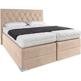 Westfalia Schlafkomfort Boxspringbett dunkelbeige