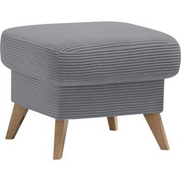 exxpo - SOFA FASHION Hocker »Samso, kompakte und bequeme Sitzgelegenheit in aktuellem Cord Bezug« grey