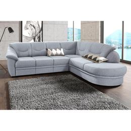 Sit & More SIT&MORE Ecksofa »Savoni L-Form« wahlweise mit Bettfunktion hellgrau