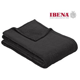 Ibena Wohndecke »Uni Fleecedecke Olbia« einfarbig schick, Kuscheldecke schwarz Obermaterial: 100% Polyester B/L: 150 cm x 200 cm