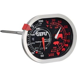 Gefu Bratenthermometer &raquo;MESSIMO&laquo; 3in1, Edelstahl edelstahlfarben/schwarz/rot