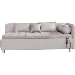 Alina Schlafsofa »Kiana« Liegefläche 90/200 cm oder 100/200 cm, Bettkasten, Zierkissen-Set platingrau TMD 19