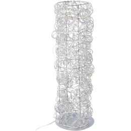 CREATIV LIGHT Dekoobjekt &raquo;Metalldraht-Tower&laquo; mit 40 LED silberfarben