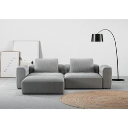 RAUM.ID Ecksofa »Cushid L-Form« Modulset, bestehend aus 3 Teilen silber
