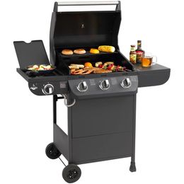 El Fuego Gasgrill »Columbus 3+1« BxTxH: 117, 5x58, 5x107, 5 cm schwarz