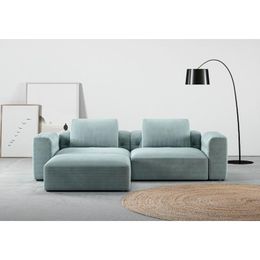 RAUM.ID Ecksofa »Cushid L-Form« Modulset, bestehend aus 3 Teilen bleu