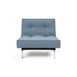 INNOVATION LIVING Sessel &raquo;Splitback&laquo; mit chromgl&auml;nzenden Beinen, in skandinavischen Design blau 100% Polyester;Strukturstoff grob &raquo;MIXED DANCE&laquo; (100% 
