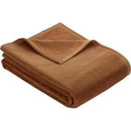 Ibena Wohndecke »Berlin« Hochwertige Konfektion mit Markenpatch, Kuscheldecke nougat Obermaterial: 58% Baumwolle, 35% Polyacryl, 7% Polyester B/L:...