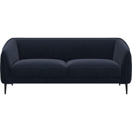 FLEXLUX 2,5-Sitzer &raquo;Belle Designsofa, Couch, bequem durch Kaltschaum im Sitz&laquo; Skandinavisches Design, In hochwertiger Verarbeitung blau 100% Polyester