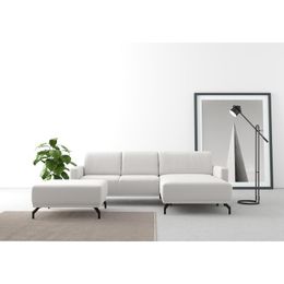 Sit & More SIT&MORE Ecksofa »Bailando L-Form« wahlweise mit Kopfteilverstellung und Vorziehsitz, motorisch silber