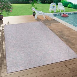 Paco Home Teppich »Sonset« rechteckig 4 mm Höhe Flachgewebe, meliert, In- und Outdoor geeignet, Wohnzimmer lila Obermaterial: 100% Polypropylen B :...