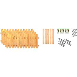 TETZNER & JENTZSCH TETZNER & JENTZSCH Lattenzaun »Lakeland 2« 4 Elemente, LxH: 765x100 cm eichefarben