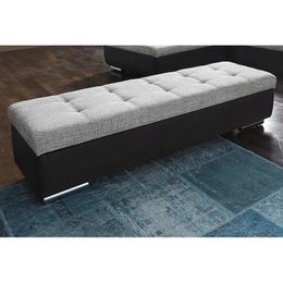 DOMO collection Hocker &raquo;Treviso XXL: B/T/H: 161/60/41 cm&laquo; mit Stauraum, auch in Cord, passend zur Serie, moderne Steppung schwarz/wei&szlig;/pepper