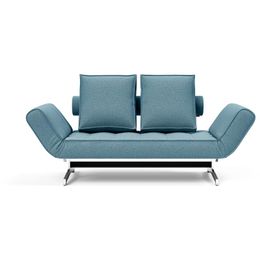 INNOVATION LIVING Schlafsofa »Ghia« in scandinavischem Design, mit zwei losen Rückenkissen light blue