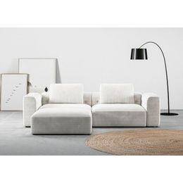 RAUM.ID Ecksofa »Cushid L-Form« Modulset, bestehend aus 3 Teilen weiß