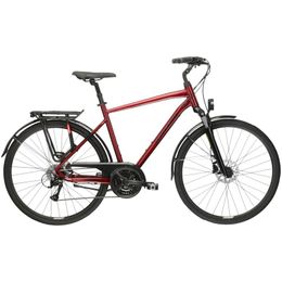 KROSS Trekkingrad »Trekkingrad Trans 4.0 rot 21 Gänge« 21 Gang Shimano ACERA M3020 Schaltwerk Kettenschaltung rot+schwarz