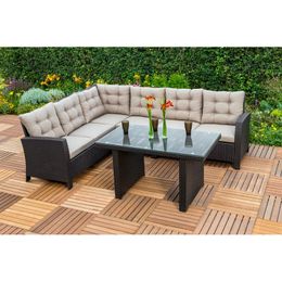 Merxx Gartenlounge-Set »Salerno« braun + Obermaterial: 100% Polyester. Füllung: 100% Polyurethan