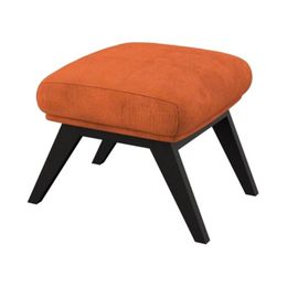 FLEXLUX Polsterhocker &raquo;Adria&laquo; Fu&szlig; schwarz, Fu&szlig;hocker f&uuml;r Ohrensessel orange 85% Polyester/15%Polyamide