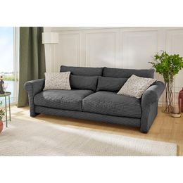 Jockenhöfer JOCKENHÖFER GRUPPE Big-Sofa »Maxima« Federkern, Schaumflocken, hervorragendes Sitzgefühl, Bezug in Cord grau 0