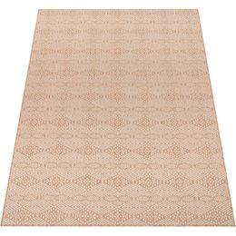 Paco Home Teppich »Illusion 329« rechteckig 4 mm Höhe Flachgewebe, modernes Rauten Design, In- und Outdoor geeignet beige Obermaterial: 100%...