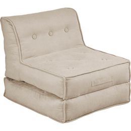 Inosign Sessel &raquo;Pia&laquo; Loungesessel in 2 Gr&ouml;&szlig;en, mit Schlaffunktion und Pouf-Funktion. creme