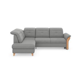 Home Affaire Ecksofa &raquo;Dangast L-Form&laquo; Kopfteilverstellung, wahlweise mit motorischer Relaxfunktion grau Luxus-Microfaser Euphora 100% Polyester, ;Easy
