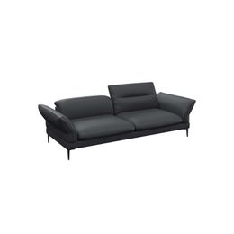 FLEXLUX 3-Sitzer »Salino, Funktionssofa, Relaxsofa« Sofa mit Arm- und Kopfteil-Verstellungen, Kaltschaum & Stahl-Wellen Deep Black
