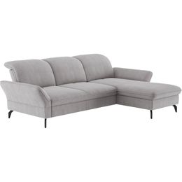Sit & More sit&more Ecksofa &raquo;Leandro L-Form&laquo; Wahlweise mit Bett-, Kopfteil - und Armlehnfunktion, sowie Bettkasten silber 90% Polyester, 10% Polyamid