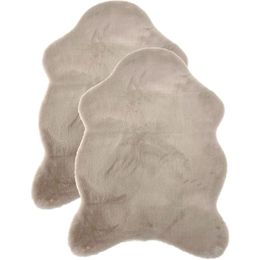 Astra Fellteppich »Elda, Kunstfell« rechteckig 13 mm Höhe Dekofell im 2 er Set, kuschelweich, Wohnzimmer, Kinderzimmer beige Obermaterial: 100%...