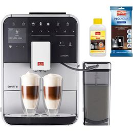 Melitta Kaffeevollautomat »Barista TS Smart F850-102, schwarz« 21 Kaffeerezepte & 8 Benutzerprofile, 2-Kammer Bohnenbehälter silber/schwarz