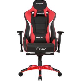 AKRacing Gaming-Stuhl »Master Pro Rot« () Kunstleder schwarz/rot Kissenset enthalten