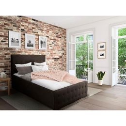 Home Affaire Polsterbett &raquo;Vaine&laquo; in 5 Breiten, auch in L&auml;nge 220 cm, incl. Roll-Lattenrost braun Liegefl&auml;che L&auml;nge Breite: 220 cm x 140 cm