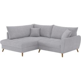 MR. COUCH Ecksofa »Blackburn II L-Form« Wahlweise mit Kaltschaumpolsterung bis 140 kg belastbar Stripes 8637 warm grey