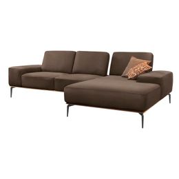 W.Schillig Ecksofa »run, Designsofa mit tollem Sitzkomfort, bequem, L-Form« mit Holzsockel, Füße in Schwarz pulverbeschichtet, Breite 279 cm...