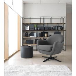 Trendmanufaktur Drehsessel »Mira, Loungesessel« in zeitlosem, modernen Stil mit praktischer Drehfunktion dark grey/grau