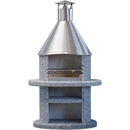 Wellfire Grillkamin »Duna« BxTxH: 110x73x192 cm grau/weiß
