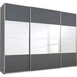 Rauch Schwebetürenschrank »Quadra« mit Spiegelelementen grau metallic/Spiegel