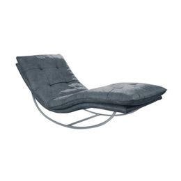 W.Schillig Relaxliege &raquo;daily dreams&laquo; in Waffelkissen-Optik, Schaukelgestell silber matt, in 2 Breiten blau Longlife Xtra-Leder Z69: Das feinnarbige, 