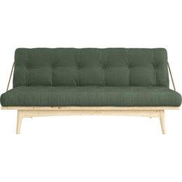 Karup Design Schlafsofa »Folk« aus massiven Kiefernholz, inkl. Futonmatratze Olivgrün