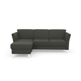 Sit & More SIT&MORE Ecksofa »Visby L-Form« wahlweise mit Bettfunktion und Bettkasten, frei im Raum stellbar anthrazit