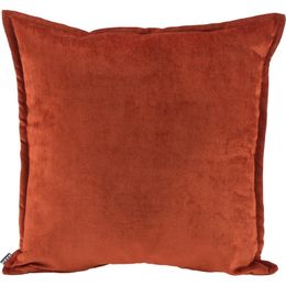 HOCK H.O.C.K. Dekokissen »Bizantina« mit spürbar weicher Oberfläche, Kissenhülle mit Füllung, 1 Stück orange/terra + unifarben Kissen: 92% Polyester, 8%...