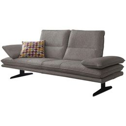 W.Schillig 2,5-Sitzer &raquo;broadway, Designsofa mit tollem Sitzkomfort&laquo; Sitztiefenverstellung, Kopfteil- & Seitenteilverstellung, Breite 216cm grau 