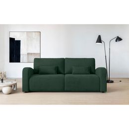 Inosign 3-Sitzer »JIGGS wahlweise Schlafsofa mit Bettkasten, Maße B/H/T: 228/96/110 cm« Sofa mit Wellenunterfederung, enthält 2 Rückenkissen und 2...
