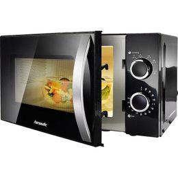 Hanseatic Mikrowelle &raquo;634711&laquo; Mikrowelle 700 W Auftaufunktion, 6 Leistungsstufen schwarz Mikrowelle