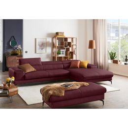 W.Schillig Ecksofa »piedroo, Designsofa mit tollem Sitzkomfort, bequem und elegant, L-Form« Kopfteilverstellung, wahlweise mit...
