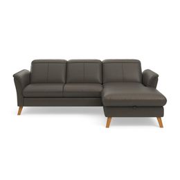 Sit & More SIT&MORE Ecksofa »Romero L-Form« wahlweise mit oder ohne Relax-Funktion, Bettfunktion, Bettkasten anthrazit